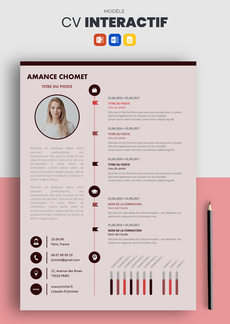 Interactive CV - Design CV Template (Download) | CV Market