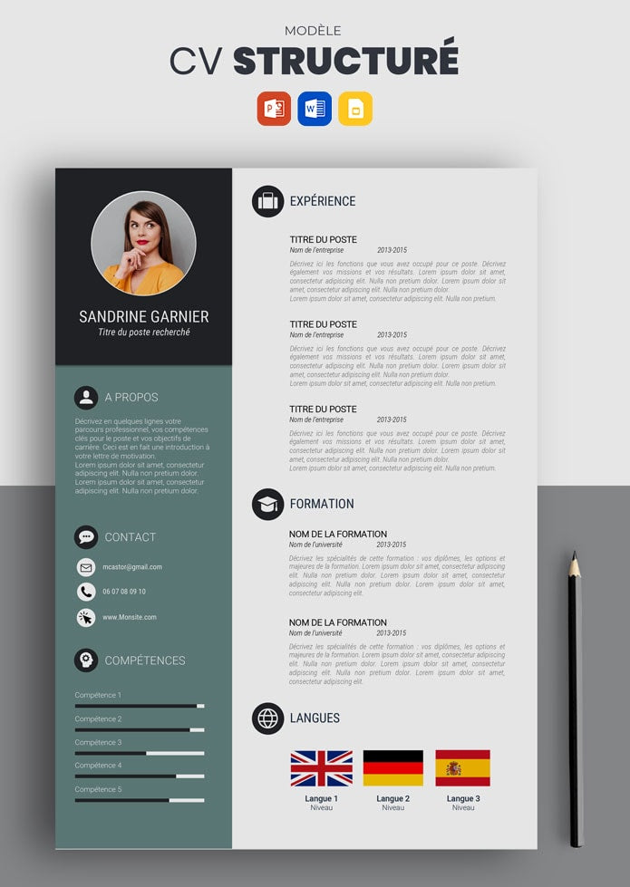 Structured CV - Modern CV Template (Download) | CV Market