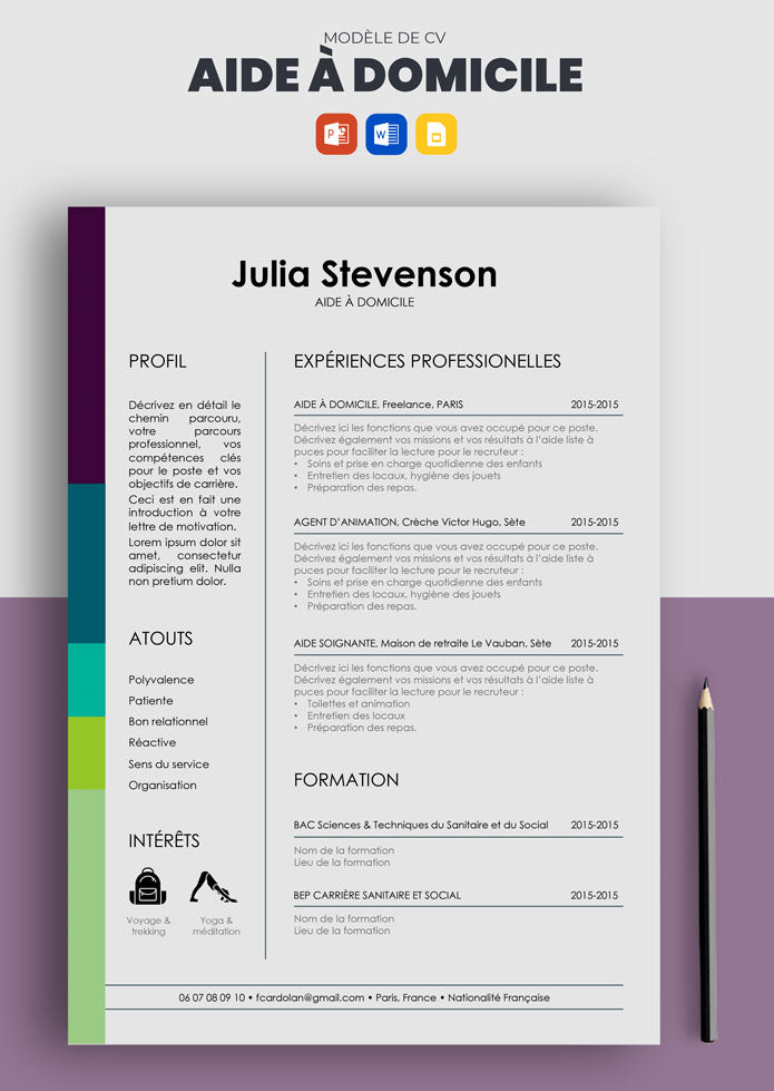 Modèle CV Aide à Domicile à télécharger (Exemples) | CV Market