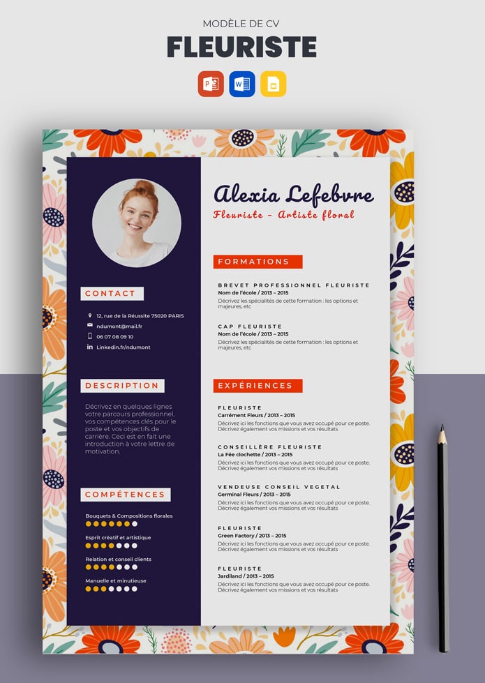 CV Fleuriste : Modèle CV à télécharger (Exemples) | CV Market