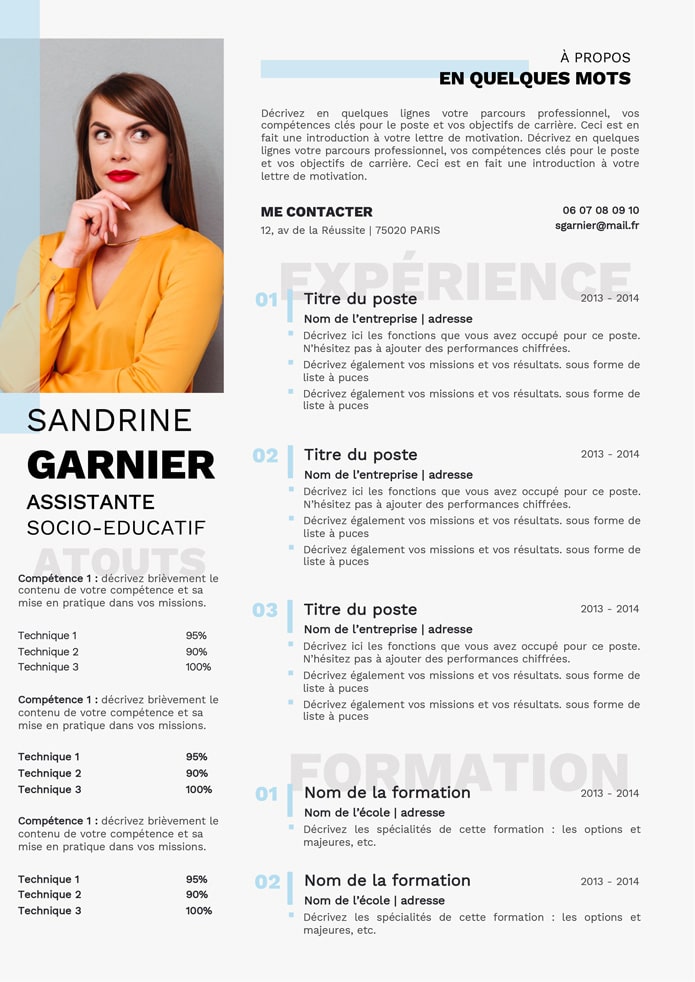 CV Assistant Socio Educatif à télécharger (Exemples) | CV Market