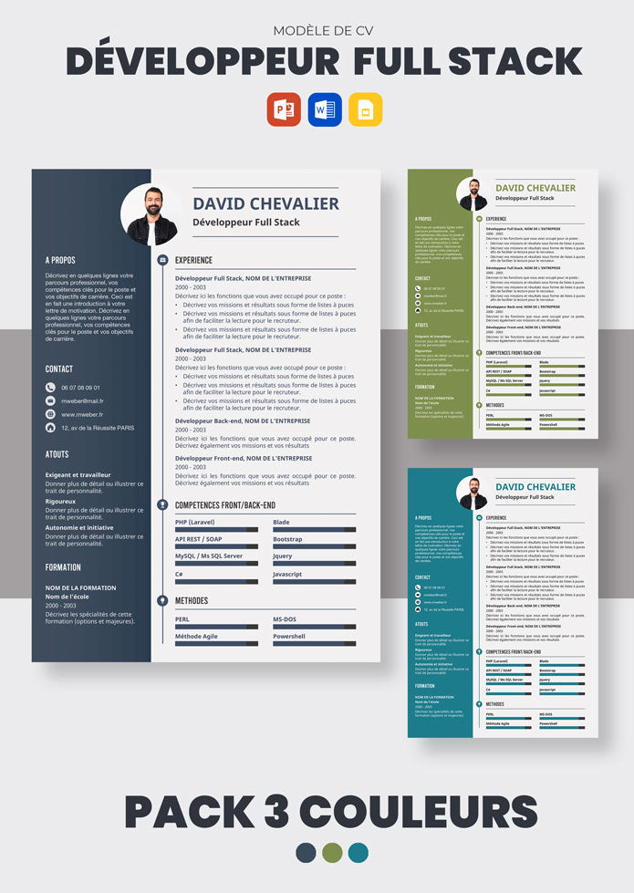 CV Développeur Full Stack à télécharger (Exemples) | CV Market