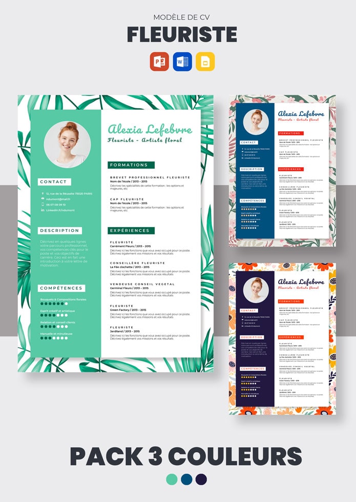 CV Fleuriste : Modèle CV à télécharger (Exemples) | CV Market