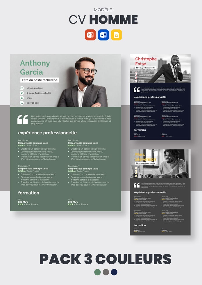 CV HOMME - Modèle de CV original (Télécharger) | CV Market