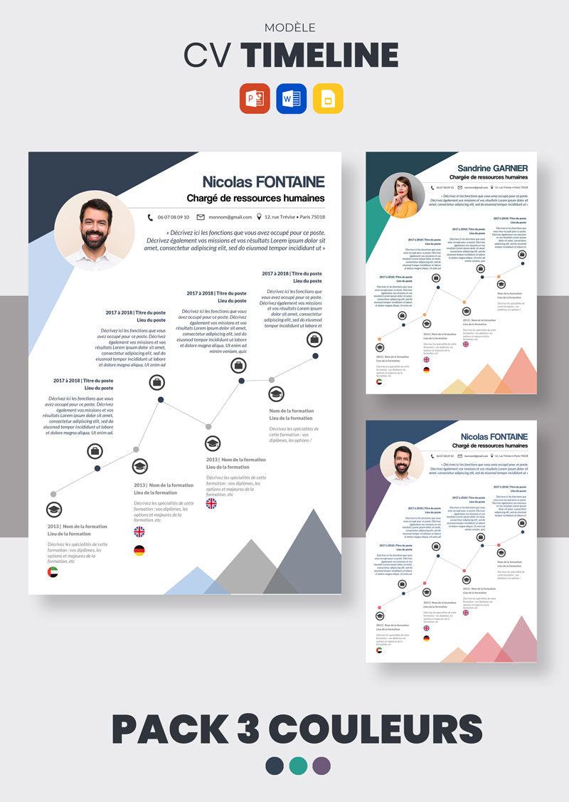 CV Timeline - Modèle de CV original (Télécharger) | CV Market